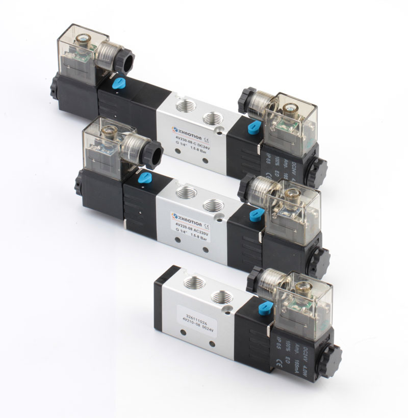 XHnotion DC24V 3 Way 2 Position G1/8" Internally Piloted Acting Type Single Electrical Control ...