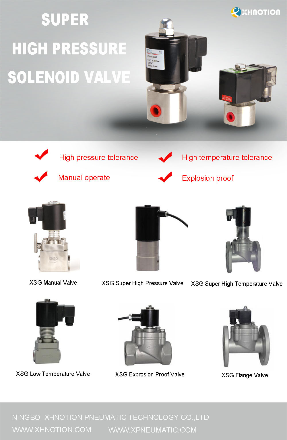 350 Bar Super High Pressure Solenoid Valve